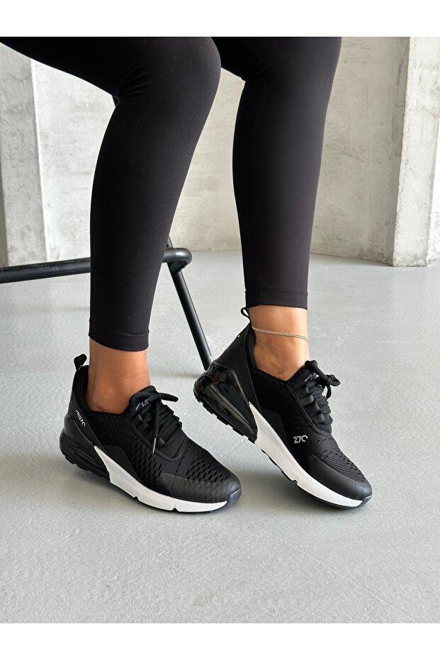 AZE STEP Unisex Lightweight Daily Walking Running Black White Sneaker ...