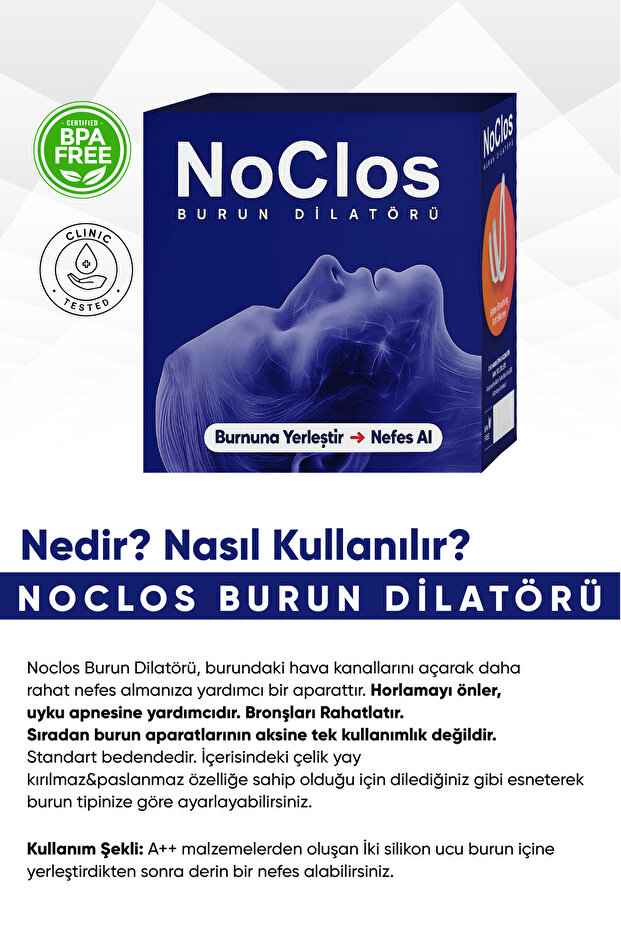 NOCLOS BURUN DİLATÖRÜ A+ 1'Lİ HORLAMA ÖNLEYİCİ - Fiyatı, Yorumları