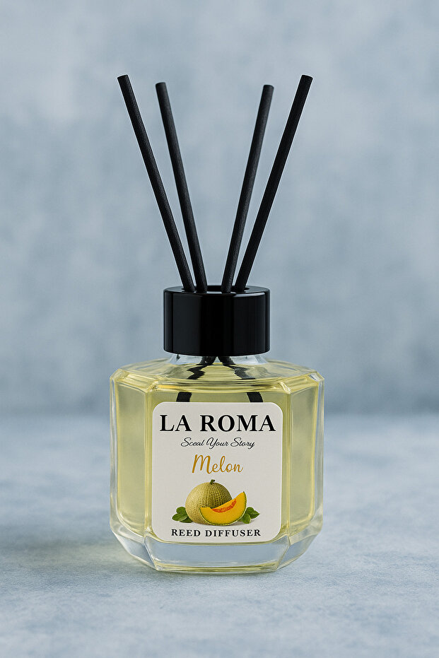 LaRoma Reed Diffuser with scented sticks La Roma Melon, 130 ml, aroma ...