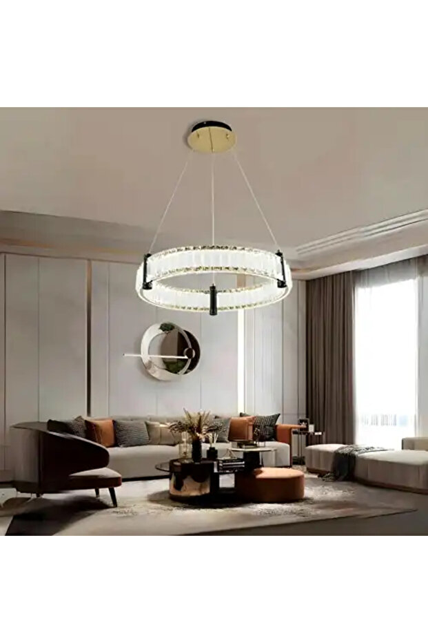 LED CONCEPT Smart LED chandelier with remote control and three types of ...