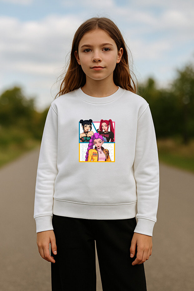 BLITZIST Hanorac cu imprimeu Kpop Demon Hunters Hunterix Zoey Rumi Mira ...