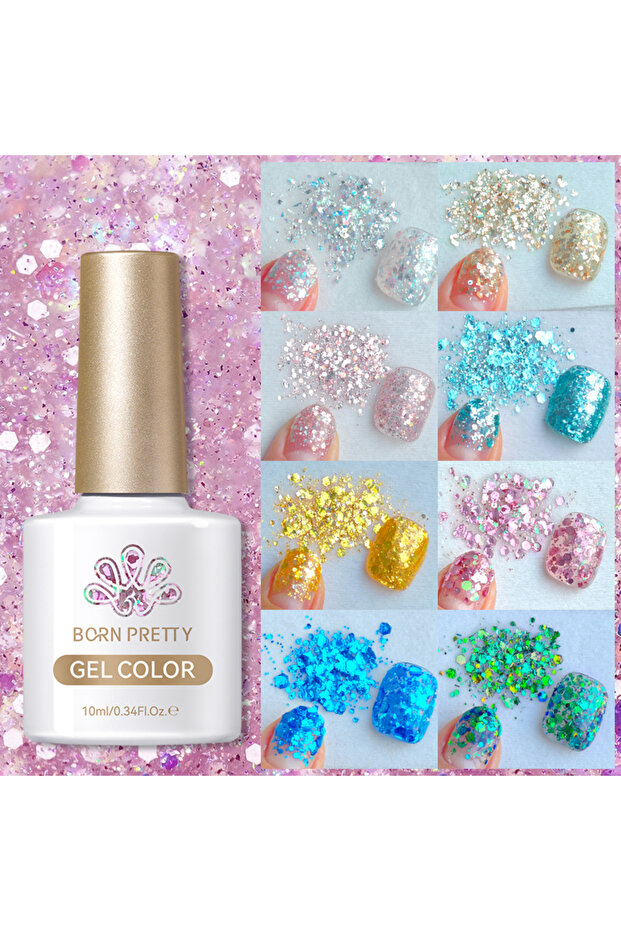 Born Pretty Glitter Gel Polish/Simli Pullu Kalıcı Oje(SG08)-10ml ...