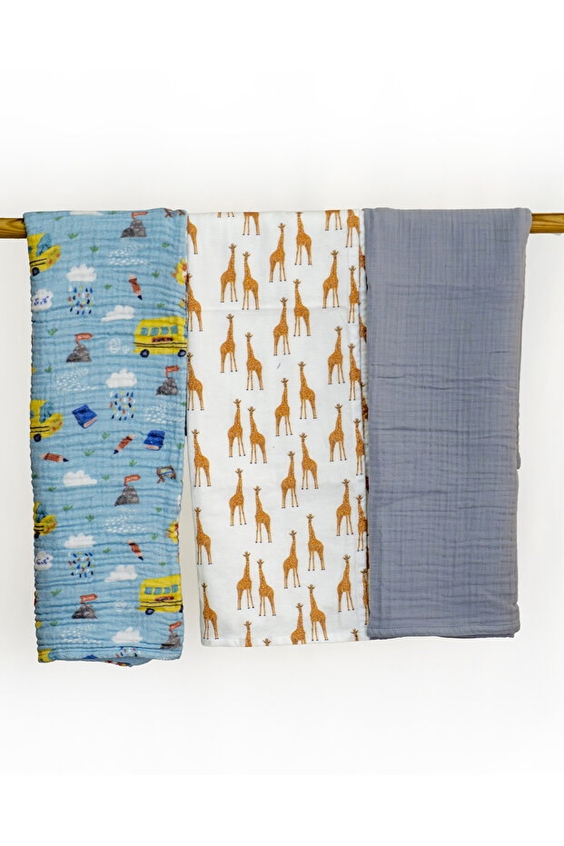 Mimiko Müslin Örtü 2 Katlı %100 Pamuk Ultra Yumuşak, Nefes Alır, Bebek ...