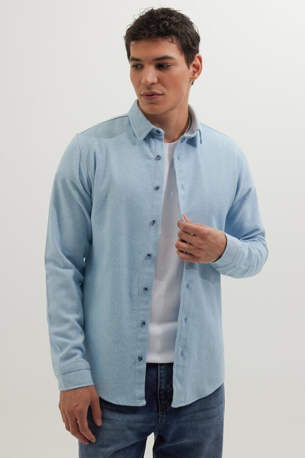 Tudors Men's Slim Fit Slim-Fitting Long-Sleeved Solid Winter Lumberjack ...