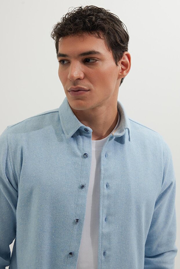 Tudors Men's Slim Fit Slim-Fitting Long-Sleeved Solid Winter Lumberjack ...