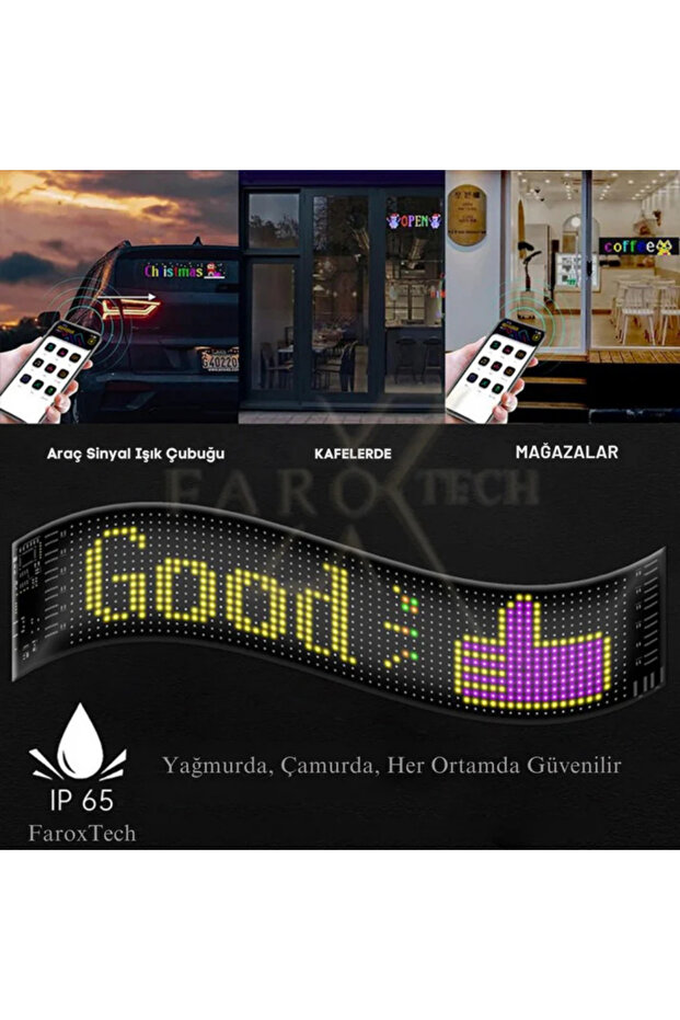 FaroxTech Bluetooth Telefon Kontrollü RGB LED Panel – Cama Yapışan ...
