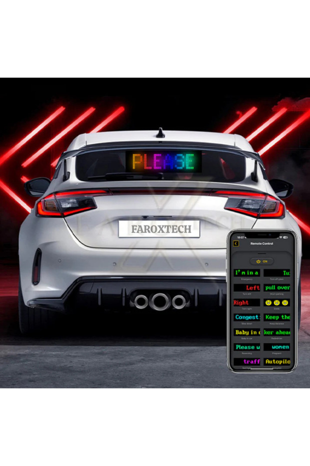 FaroxTech Bluetooth Telefon Kontrollü RGB LED Panel – Cama Yapışan ...