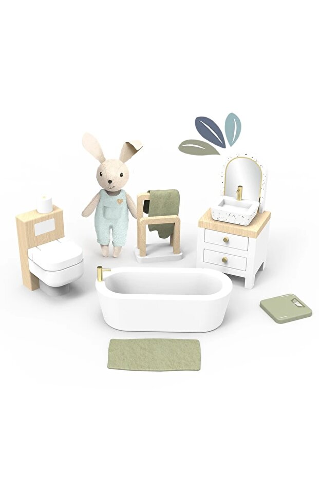Speedy Monkey Dollhouse Bathroom Furniture Set, Speedy Monkey, Toddler ...