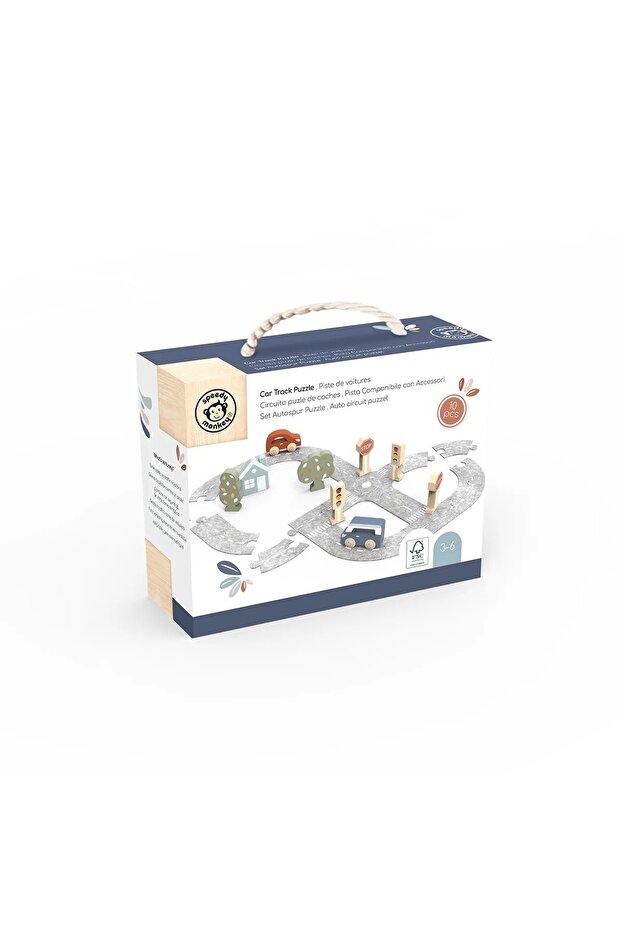 Speedy Monkey Puzzle cu pista din fetru si masinute, Speedy Monkey ...