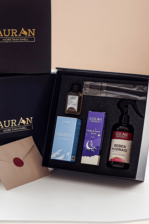 AURAN 4’lü Özel Hediye Kutusu, Koku Deneyimi Hediye Seti (Parfüm, Oda ...