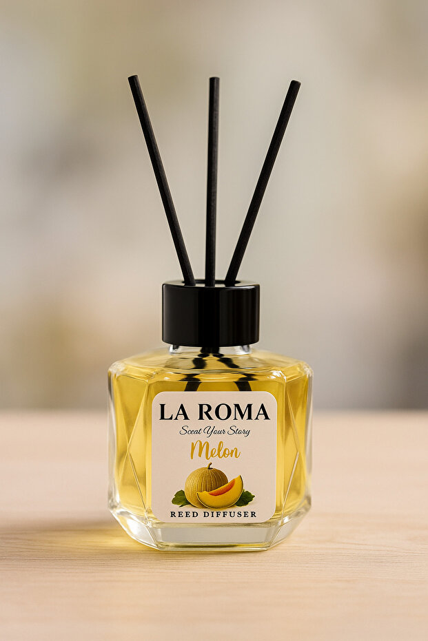 LaRoma Reed Diffuser with scented sticks La Roma Melon, 130 ml, aroma ...
