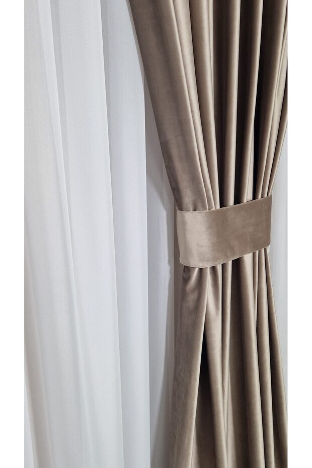 Mastel Τριπλή κουρτίνα από ελεφαντόδοντο φτιαγμένη με ρετζάνσα- Trendyol