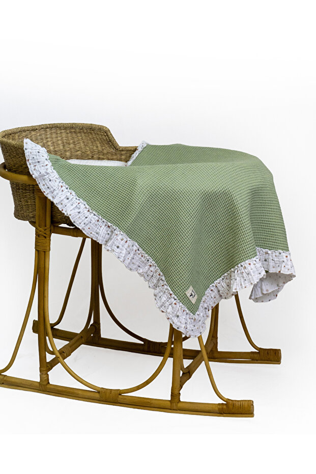 Mimiko Waffle Müslin Fırfırlı Çocuk & Bebek Örtü | Kundak | Battaniye ...