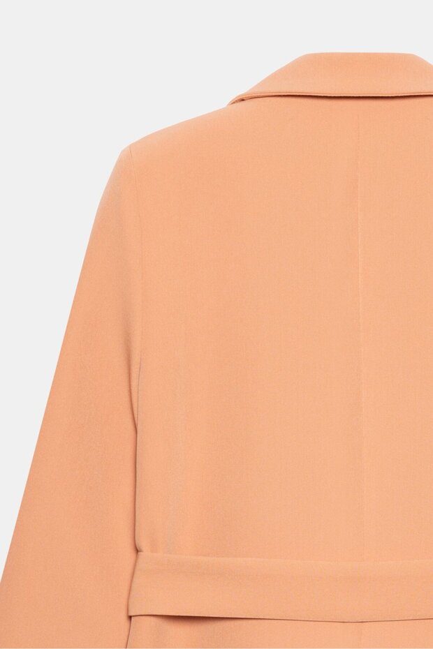 Saade Salmon Women's Single Button Woven Double Breasted Blazer Jacket ...