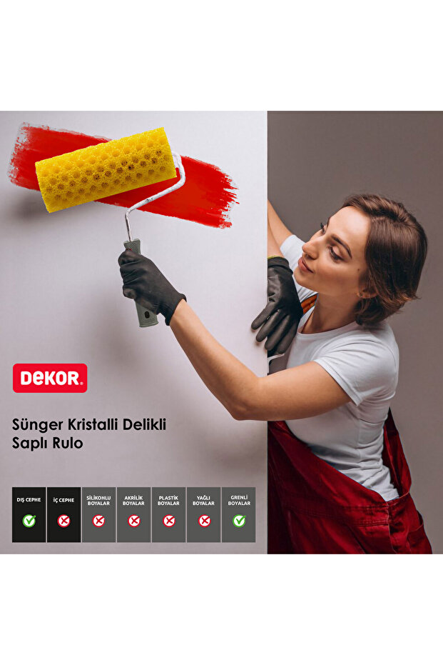 Dekor 1117 Sünger Kristalli Delikli Efekt Rulo 20 cm Grenli Boya ...