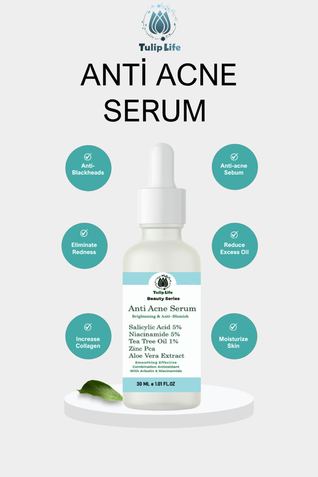 Tuliplife Salicylic Acid & Niacinamide Serum Anti-Acne Sebum and Pore ...