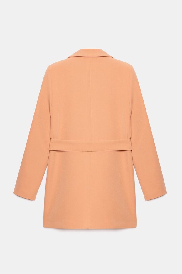 Saade Salmon Women's Single Button Woven Double Breasted Blazer Jacket ...