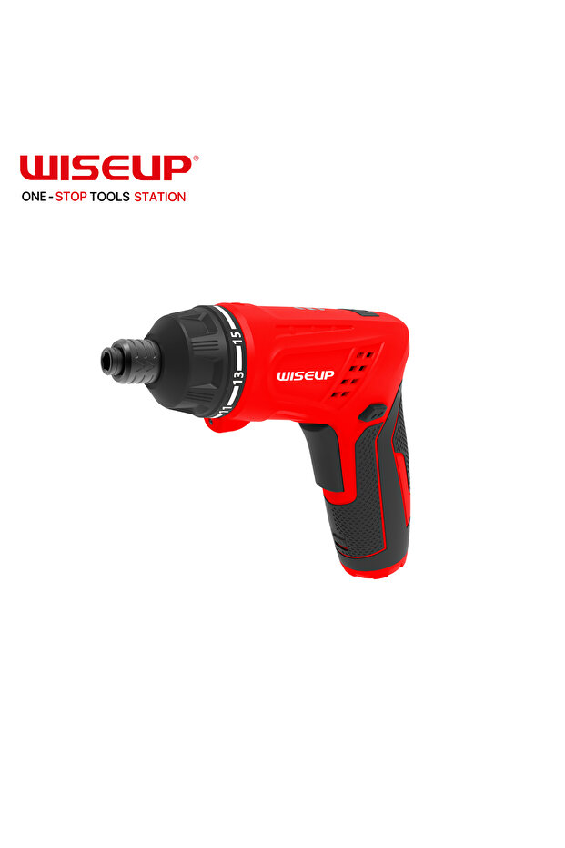 WISEUP Cordless screwdriver with flashlight and 4V lithium-ion battery ...