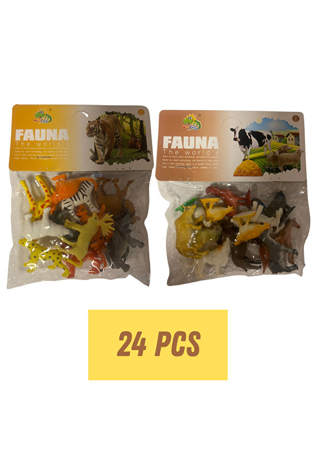 TUENGİ STORE 24 Parça Gerçekçi Çiftlik Hayvanları Ve Vahşi Hayvanlar ...
