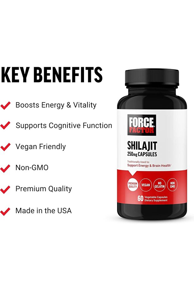 force factor Shilajit 250 mg Men and Women to Support Energy and Brain ...
