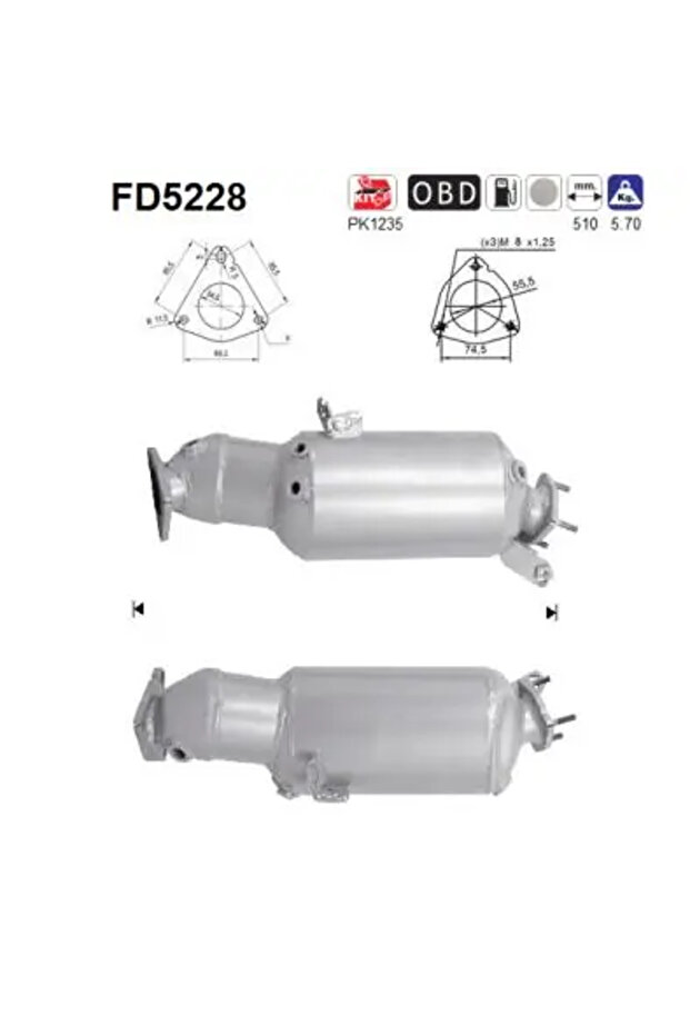 As Exhaust system soot/particulate filter AUDI A6 C6 (4F2) 2004-2011 ...