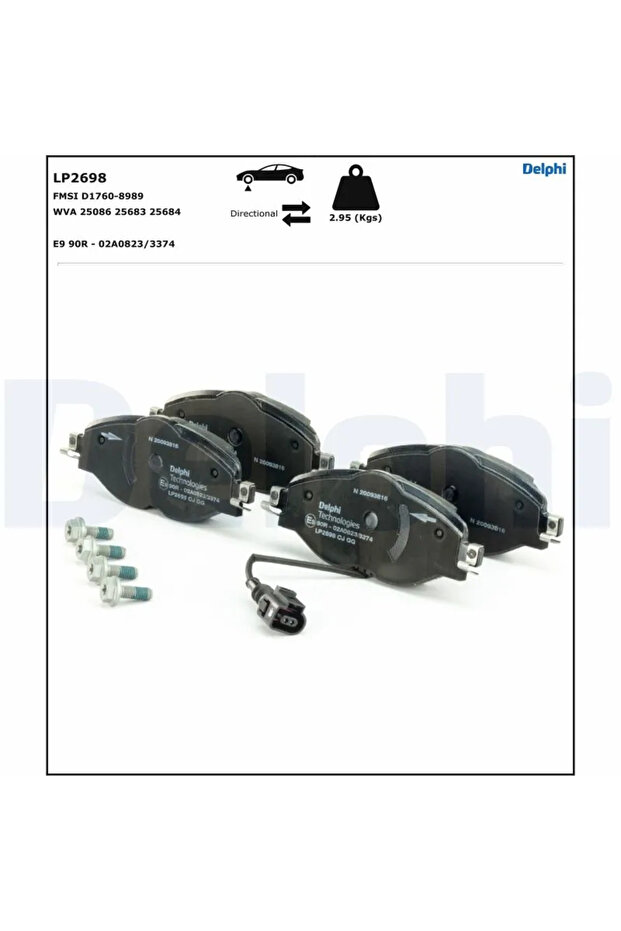 Delphi Brake pad set disc brake AUDI Q3 Sportback 2019-2025 LP2698 ...