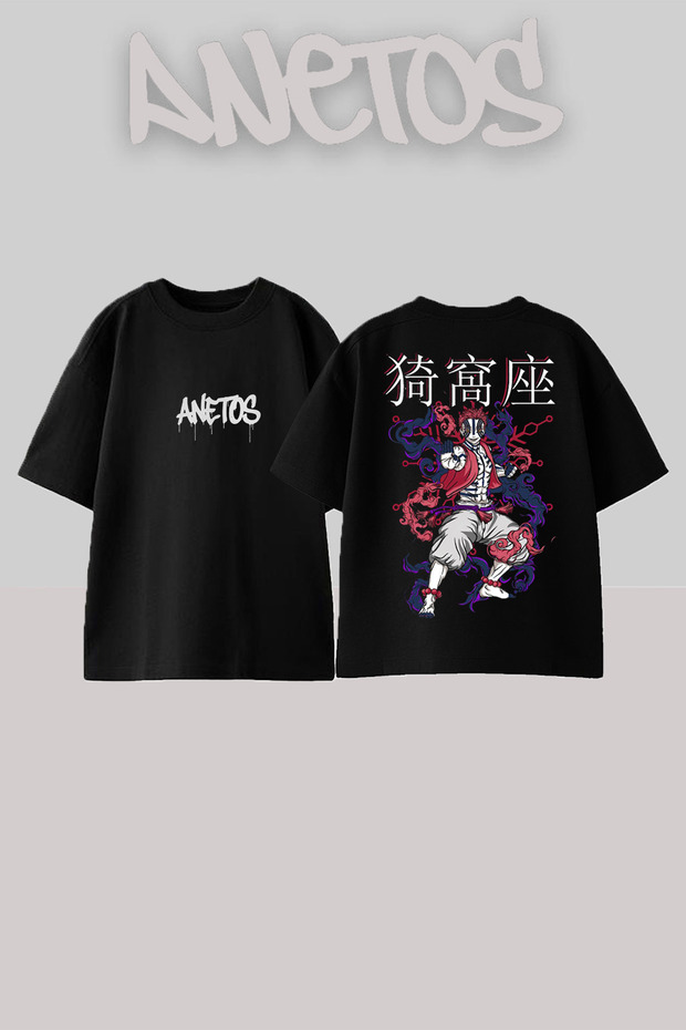 Anetos Μπλουζάκι Demon Slayer Akaza 6 Design Back με τύπωμα Βαμβακερό ...