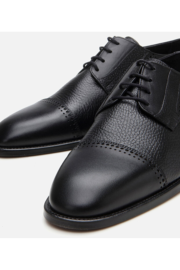 Hotiç Men's Leather Black Classic Shoes- Trendyol