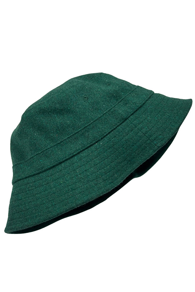 Sofist İstanbul Warm Green Unisex Soft-Textured Thick Bucket Hat Sıcak ...