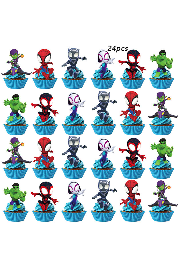 Miniso 1pcs Spidey and His Amazing Friends Cake Topper、Cupcake Toppers ...