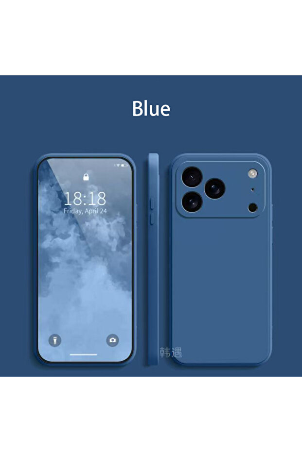 Choice iPhone17 Blue Square Liquid Silicone Phone Case for iPhone 17 ...