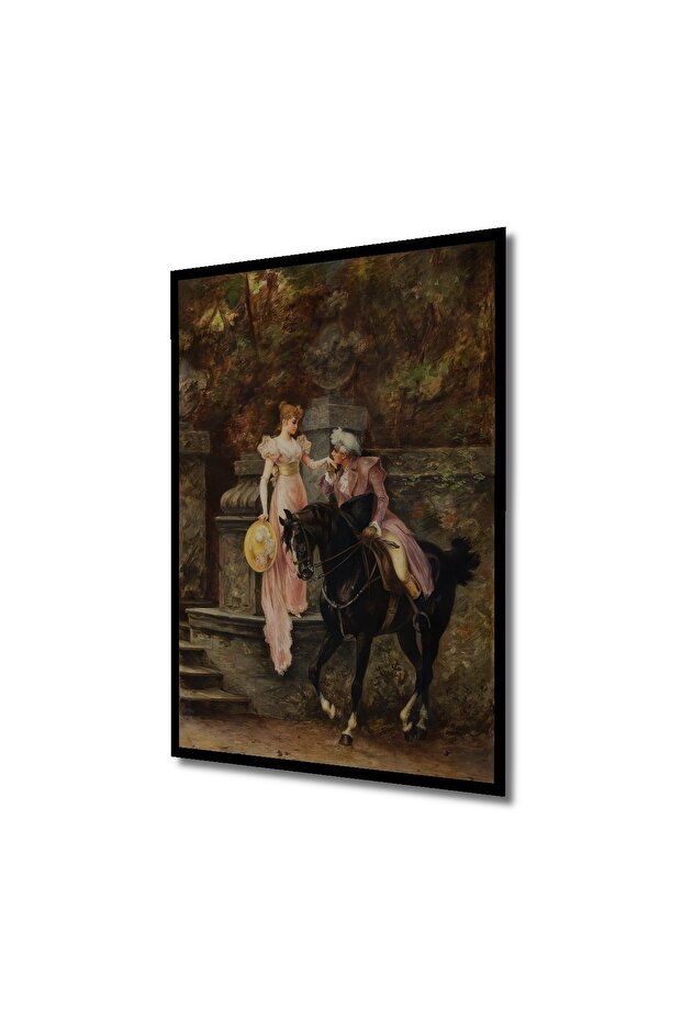 Teona Ahşap Декоративна дървена правоъгълна картина на кавалер на кон и ...