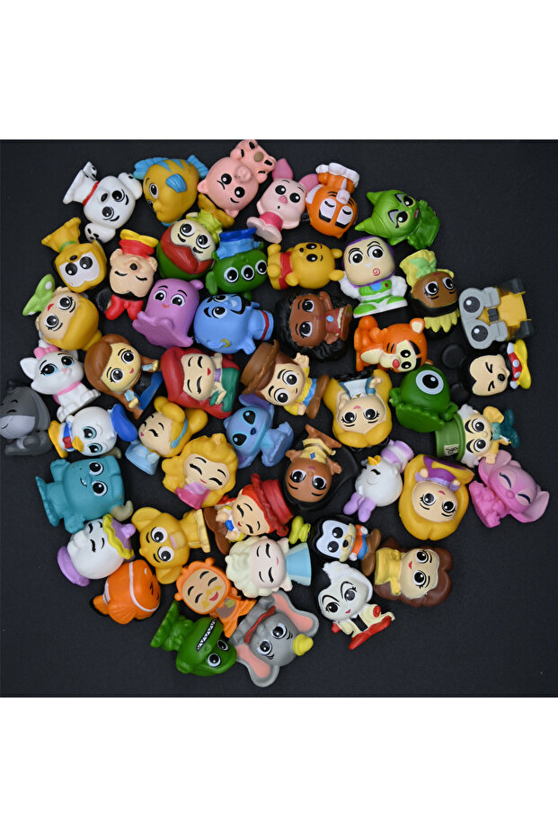 Miniso WHITE 48Pcs/Set Kawaii Q Princess Figure Toy Mini Rapunzel Snow ...