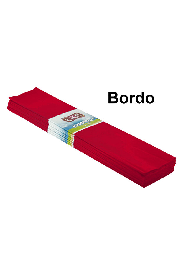 ALPJOY Bordo Krapon Kağıdı 50x200 cm Renkli Grapon Kağıdı 10'lu Paket ...