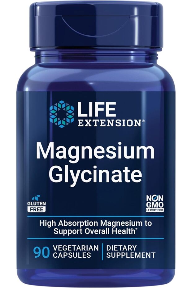 Life Extension Magnesium Glycinate Heart Health Bone Health Nerve and ...