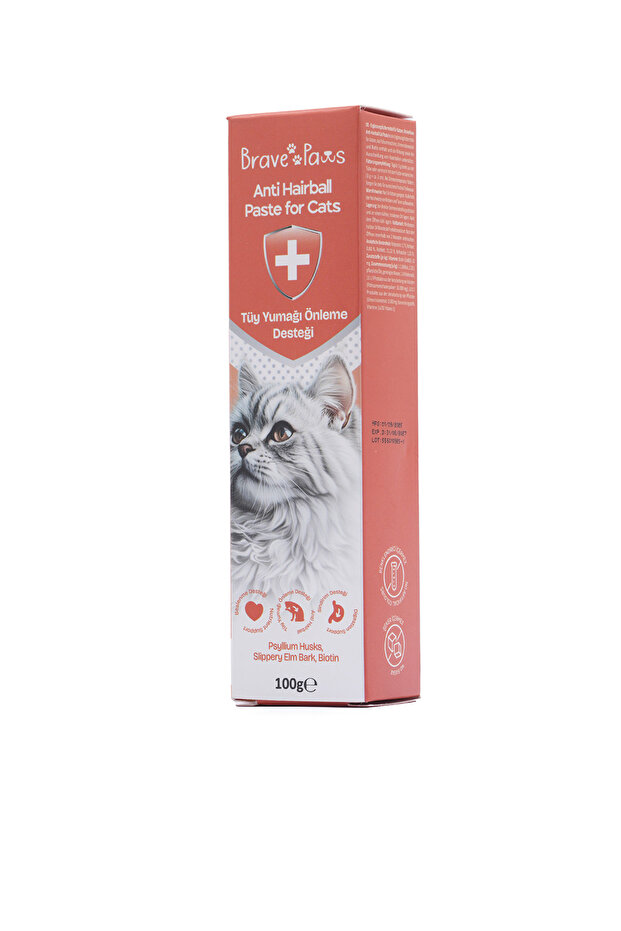 BRAVE PAWS Anti-Hairball Malt Macun Kedi Maltı Kediler İçin Tüy Yumağı ...