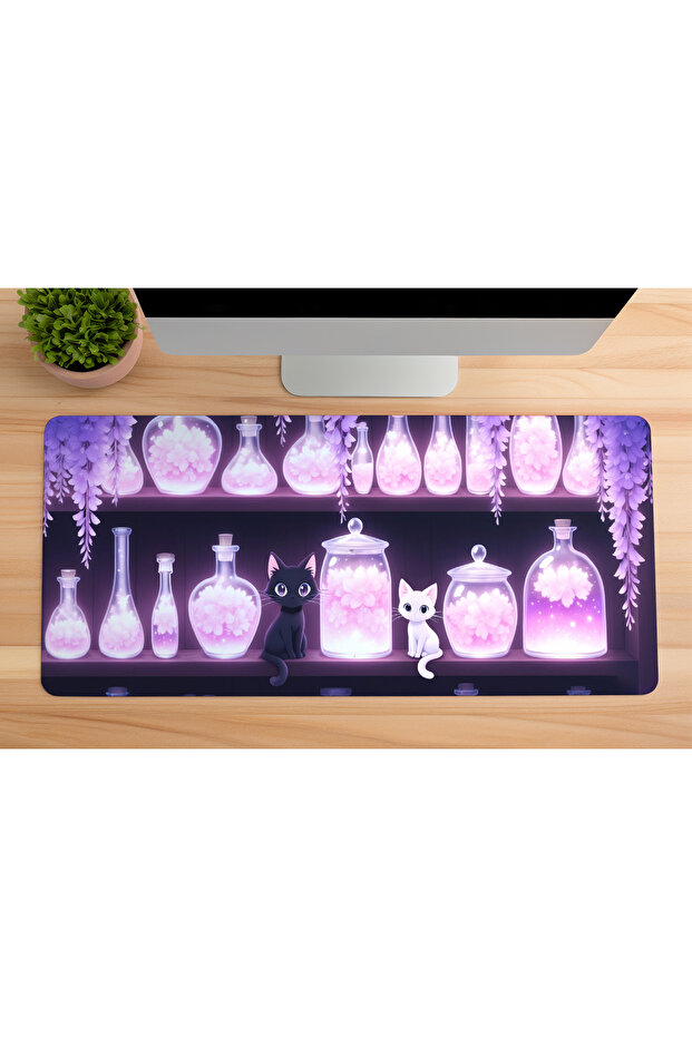 urzuva Magic Potion Cats 90x40 4MM Kalınlık Premium Gaming oyuncu ...
