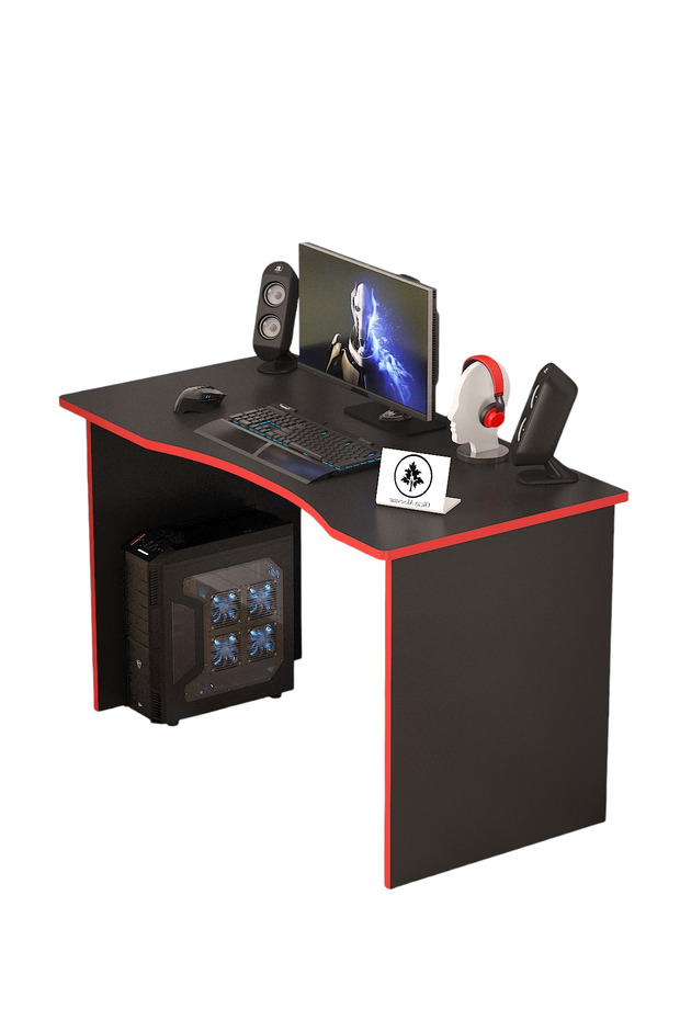 Arvessohome Oyuncu Masası Gamer Model Çalışma Masası Siyah-Kırmızı ...