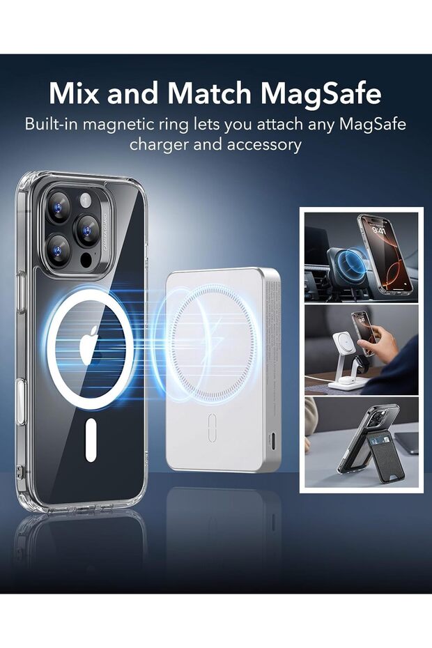 GEAR4 Clear hybrid protective case for iPhone 16 Pro Max with shock ...