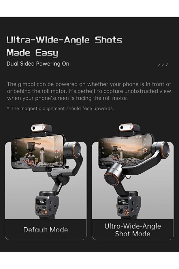 Hohem iSteady M6 Kit Smartphone Gimbal Stabilizer 3-Axis with Magnetic Fill Light & AI Tracking ...