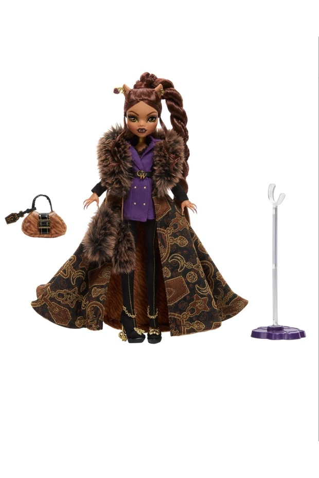 MONSTER HIGH Clawdeen Wolf House of Wolf bebek, Şık kabanı ve özel ...
