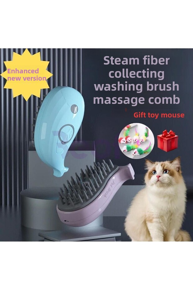 Beoft New Version - Pet Brush Steam Cat Dog Washing Brush, Hair ...