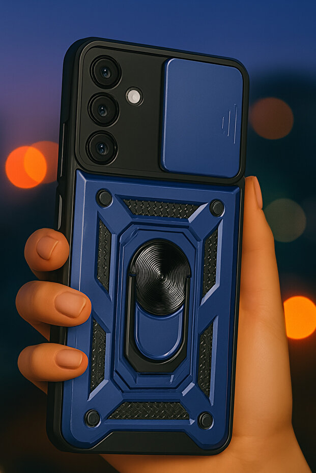 TechTrove Samsung Galaxy A26 Kılıf Sürgülü Kamera Korumalı Yüzüklü ...