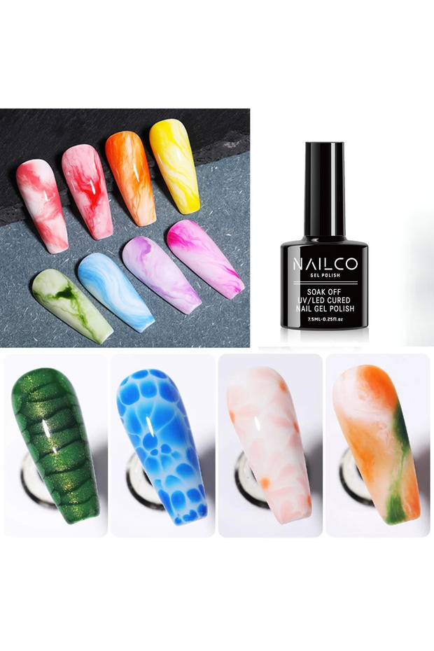 Naıl Co Blooming Gel Nail Art Watercolor Sulu Boya Efekti Base Bloming ...