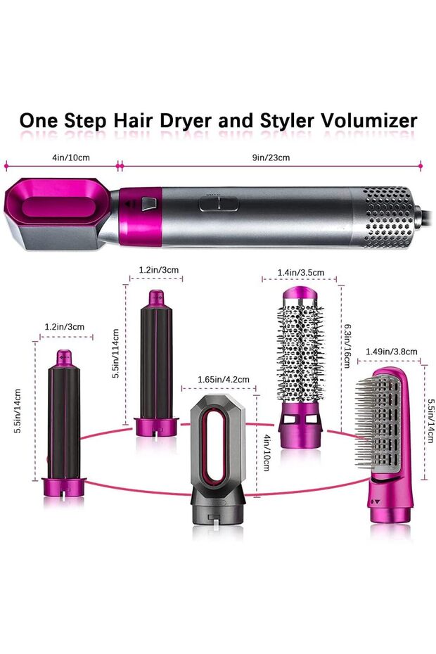 Generic 5 in 1 Hair Dryer Brush Styler, With 5 Styling Tools, 3-speed ...