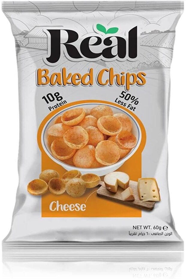 REAL Chips Cheese Baked Snack – Crispy, Cheesy & High Protein, No ...