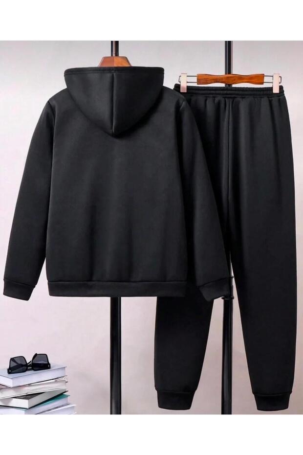 SimStone Basketball Silhouette Printed Tracksuit Set – Hooded Zippered ...