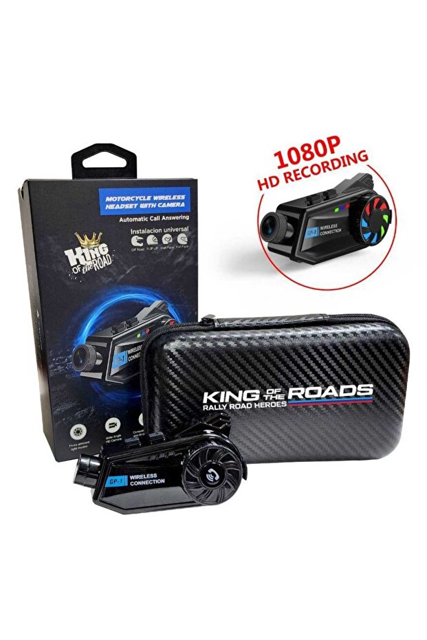 JUNGLEE Bt68 Kameralı Intercom Motosiklet Bluetooth Kask Kulaklık Ses ...