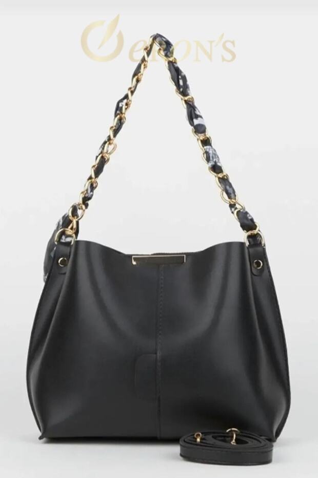 Erons Soft Leather Women's Bag - With Scarf, Chain Accessory, 3 ...