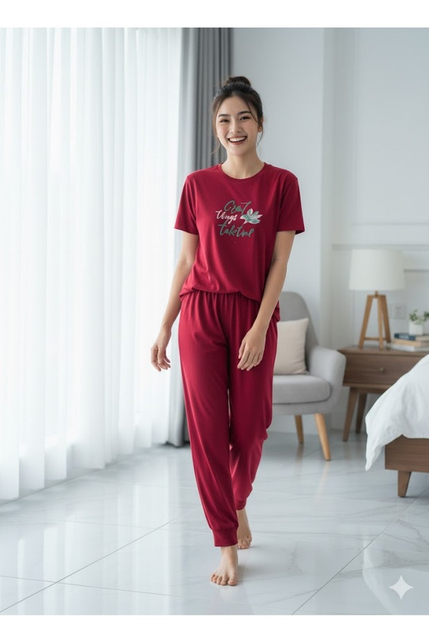 sleeproom KADIN BORDO YAZLIK PİJAMA TAKIM - Fiyatı, Yorumları